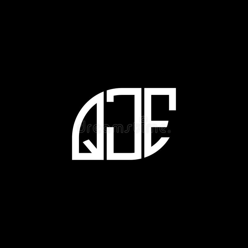 QJE Letter Logo Design on Black Background.QJE Creative Initials Letter ...