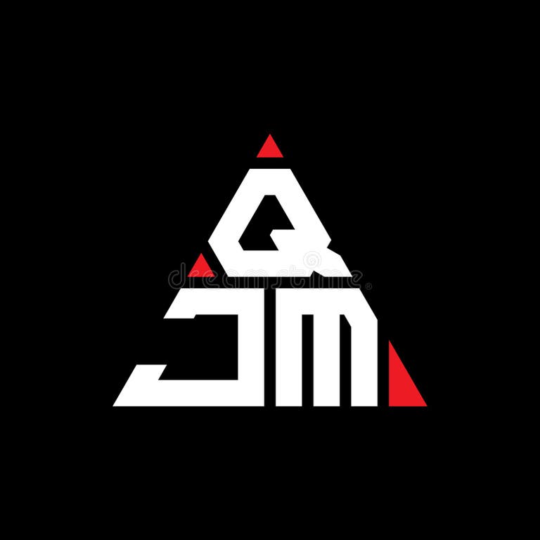 QJM Triangle Letter Logo Design with Triangle Shape. QJM Triangle Logo ...