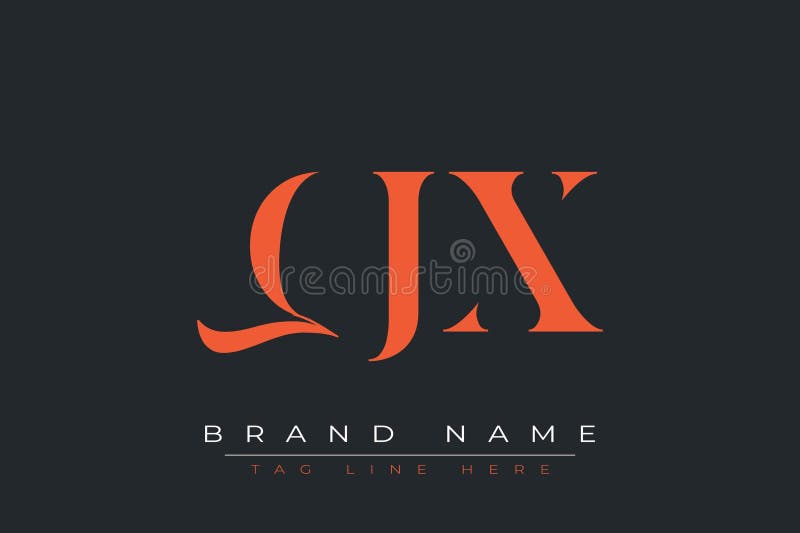 QJX Abstract Letter Logo Design Stock Vector - Illustration of font ...