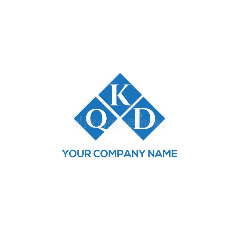 QKD Letter Logo Design on WHITE Background. QKD Creative Initials ...