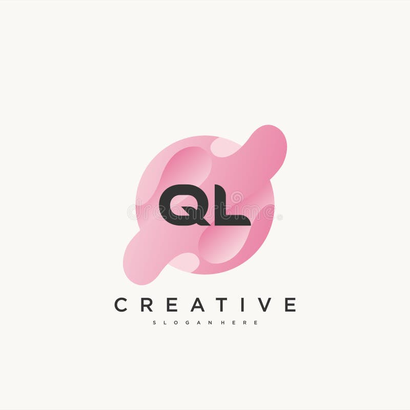QL Initial Letter Colorful Logo Icon Design Template Elements Vector ...
