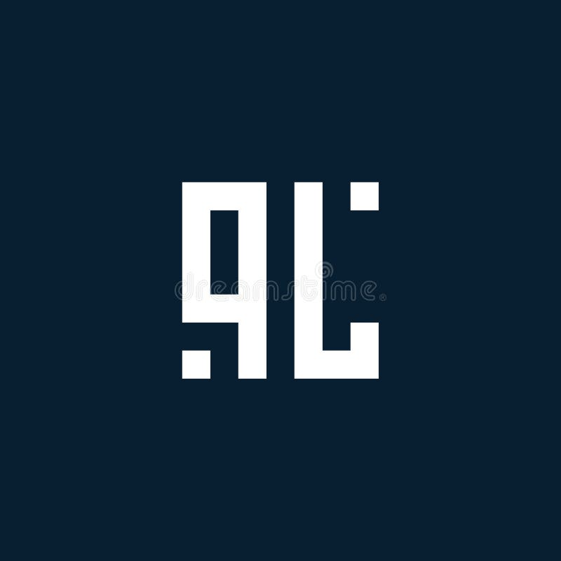 QL Initial Monogram Logo with Geometric Style Stock Illustration ...