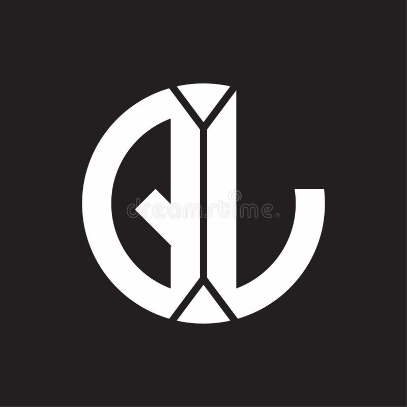 QL Logo Monogram with Piece Circle Ribbon Style Stock Vector ...