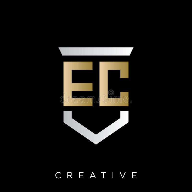 EC LOGO SHIELD Luxury Design Vector SYMBOL Stock Vector - Illustration ...
