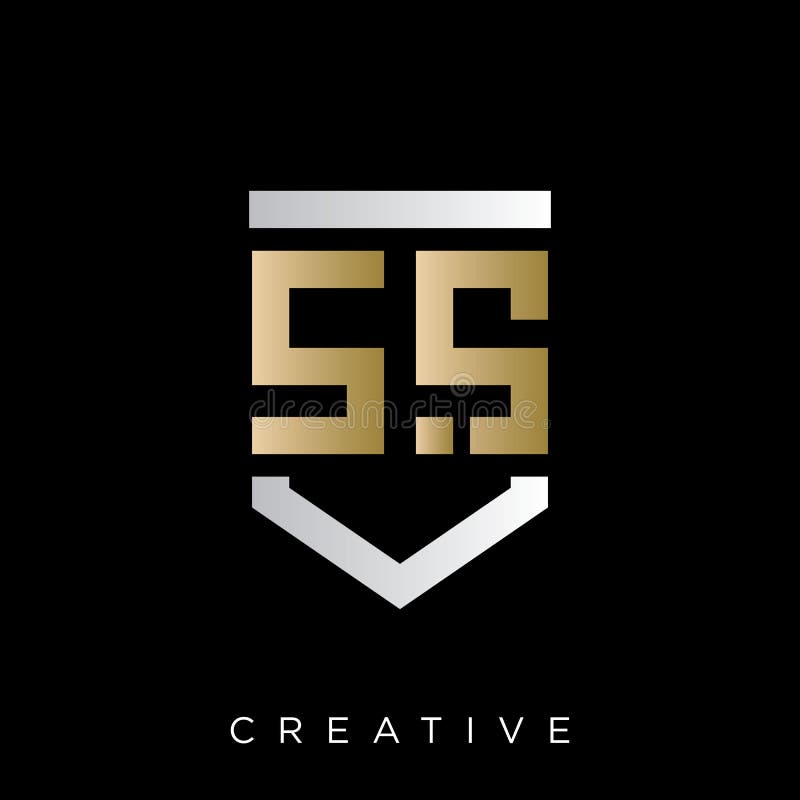 SS LOGO SHIELD Luxury Design Vector SYMBOL Stock Vector - Illustration ...