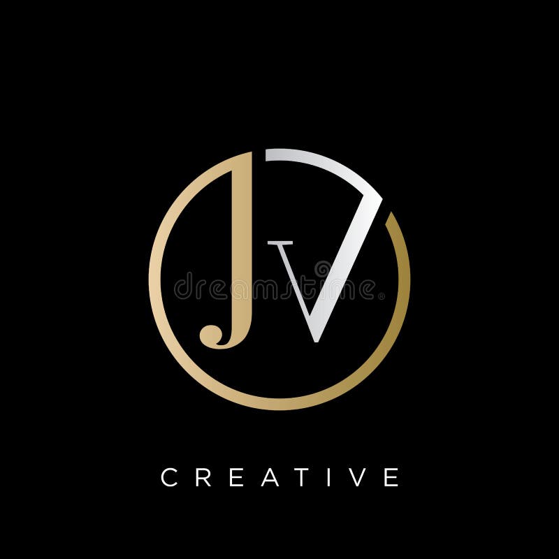 Jv Logoluxury Design Vector SYMBOL Stock Illustration - Illustration of ...