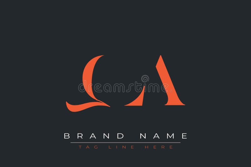 QLA Abstract Letter Logo Design Stock Vector - Illustration of graphic ...