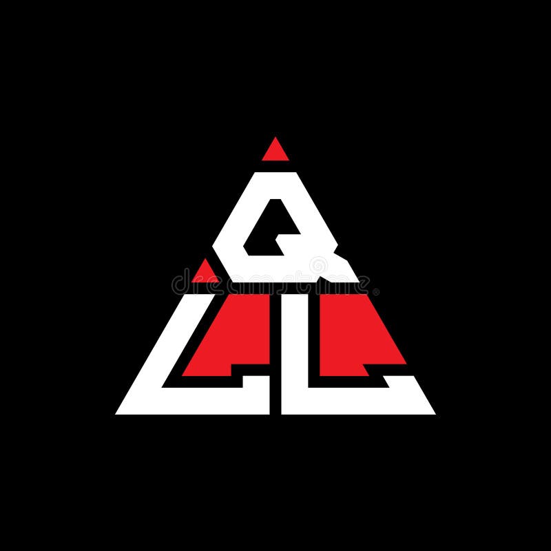 QLL Triangle Letter Logo Design with Triangle Shape. QLL Triangle Logo ...