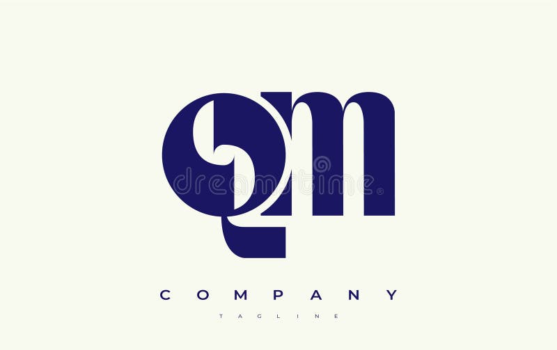QM Abstract Geometric Logo Design Stock Vector - Illustration of design ...