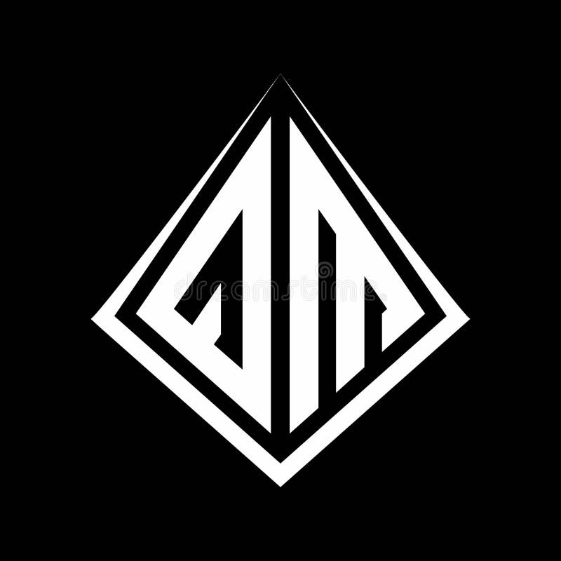 QM Logo Letters Monogram with Prisma Shape Design Template Stock Vector ...