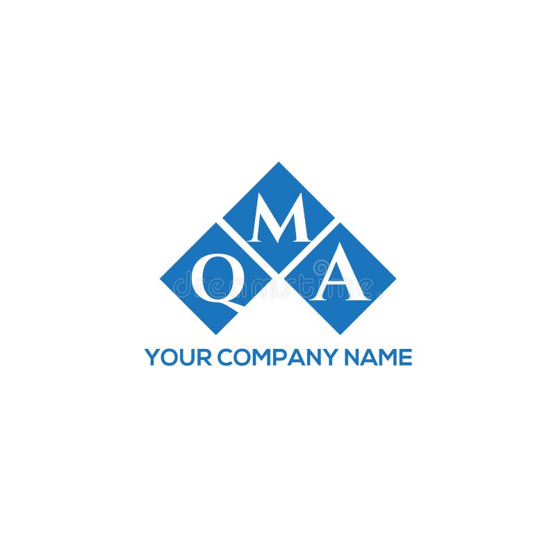 QMA Letter Logo Design on WHITE Background. QMA Creative Initials ...