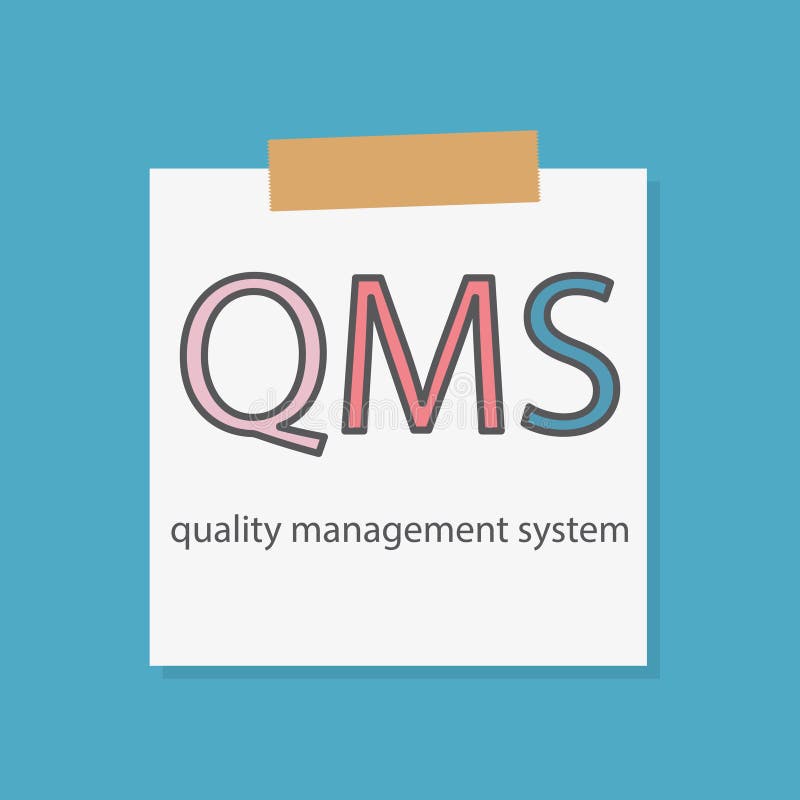 QMS Quality Management System Written in a Notebook Paper Stock Vector ...