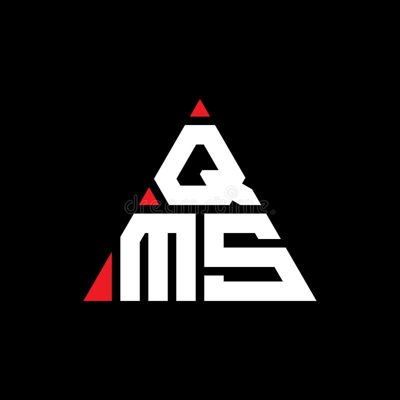 QMS Triangle Letter Logo Design with Triangle Shape. QMS Triangle Logo ...