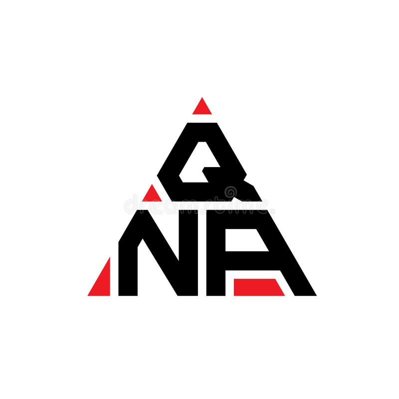 QNA Triangle Letter Logo Design with Triangle Shape. QNA Triangle Logo ...