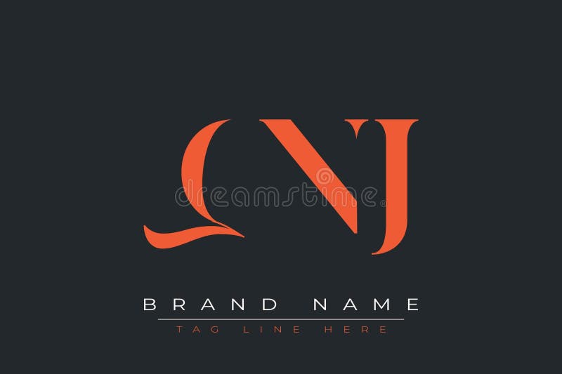 QNJ Abstract Letter Logo Design Stock Illustration - Illustration of ...