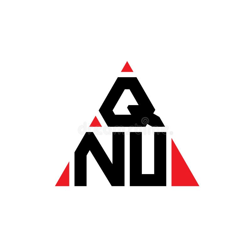 QNU Triangle Letter Logo Design with Triangle Shape. QNU Triangle Logo ...