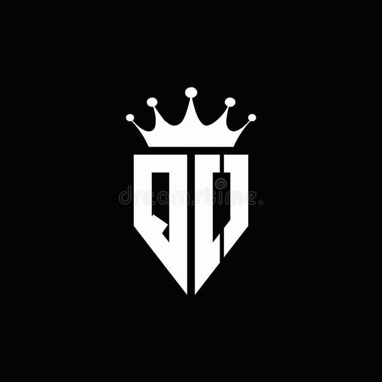 QO Logo Monogram Emblem Style with Crown Shape Design Template Stock ...