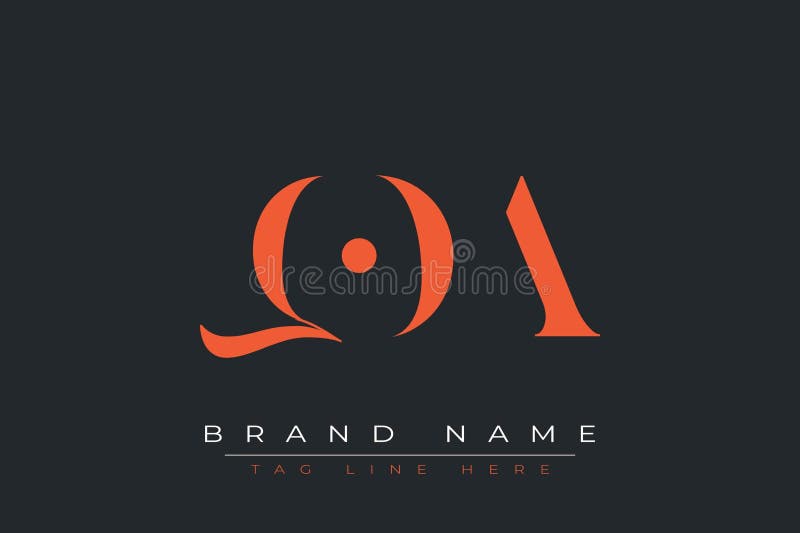 QOA Abstract Letter Logo Design Stock Illustration - Illustration of ...