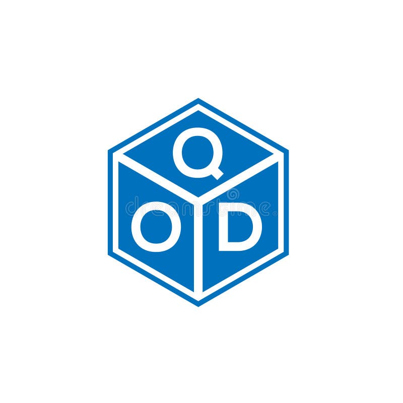 QOD Letter Logo Design on Black Background. QOD Creative Initials ...