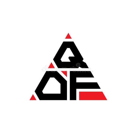 QOF Triangle Letter Logo Design with Triangle Shape. QOF Triangle Logo ...
