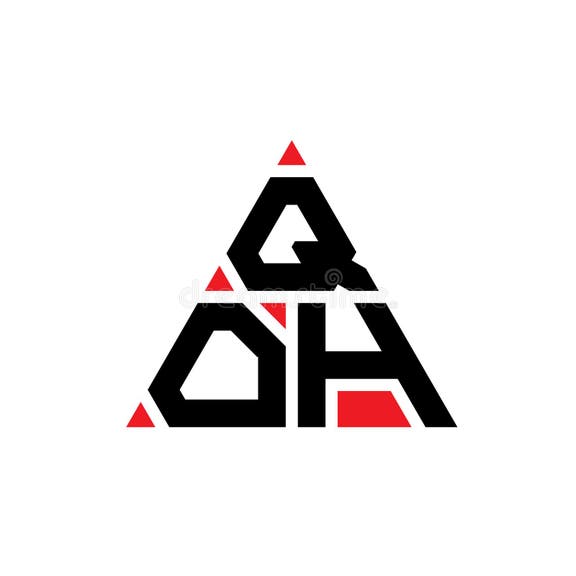 QOH Triangle Letter Logo Design with Triangle Shape. QOH Triangle Logo ...