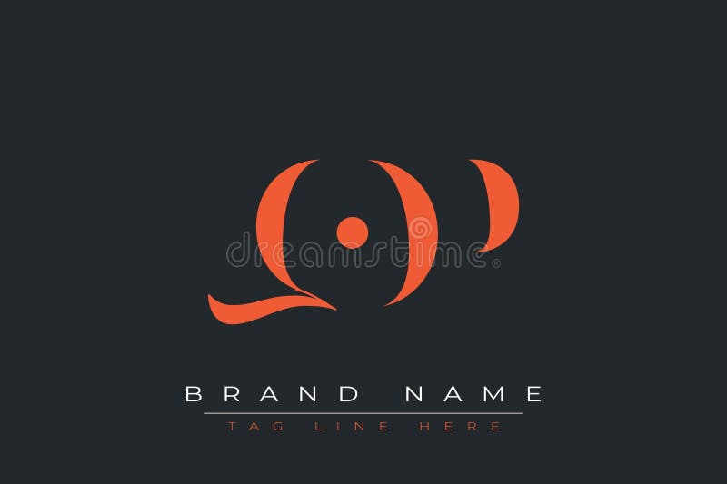 QOP Abstract Letter Logo Design Stock Illustration - Illustration of ...
