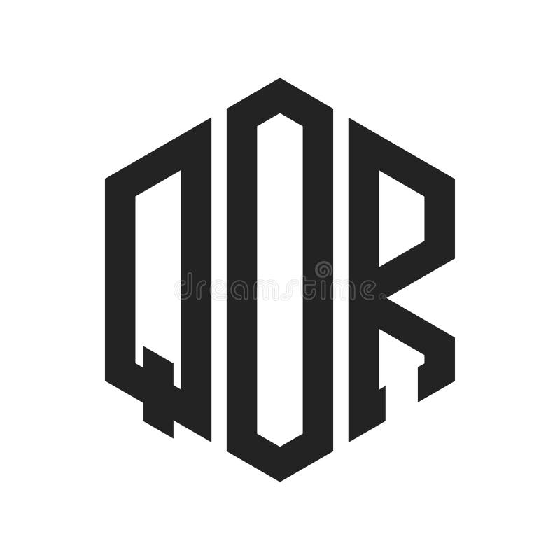 QOR Logo Design. Initial Letter QOR Monogram Logo Using Hexagon Shape ...