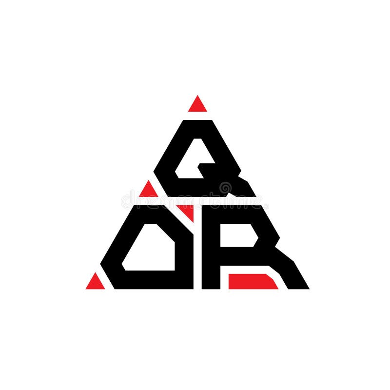 QOR Triangle Letter Logo Design with Triangle Shape. QOR Triangle Logo ...
