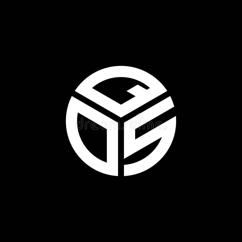 QOS Letter Logo Design on Black Background. QOS Creative Initials ...