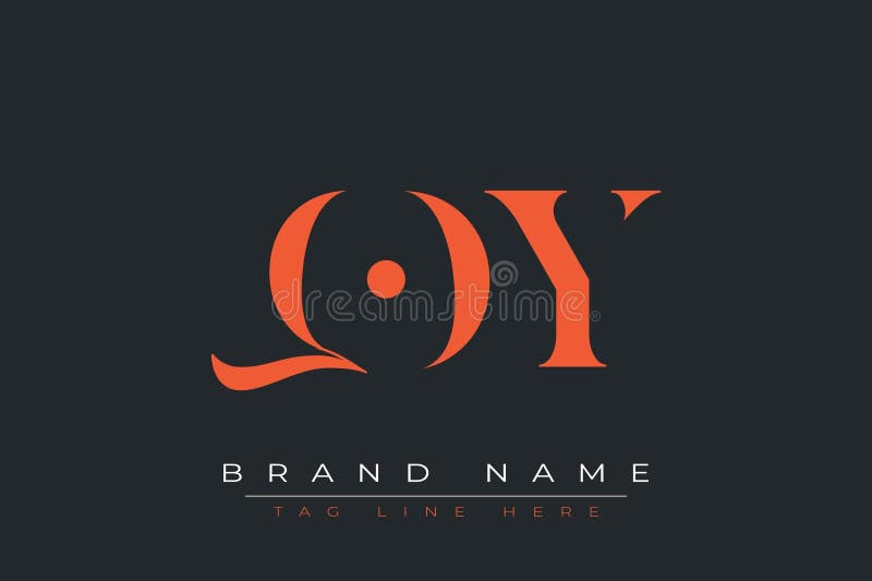 QOY Abstract Letter Logo Design Stock Illustration - Illustration of ...