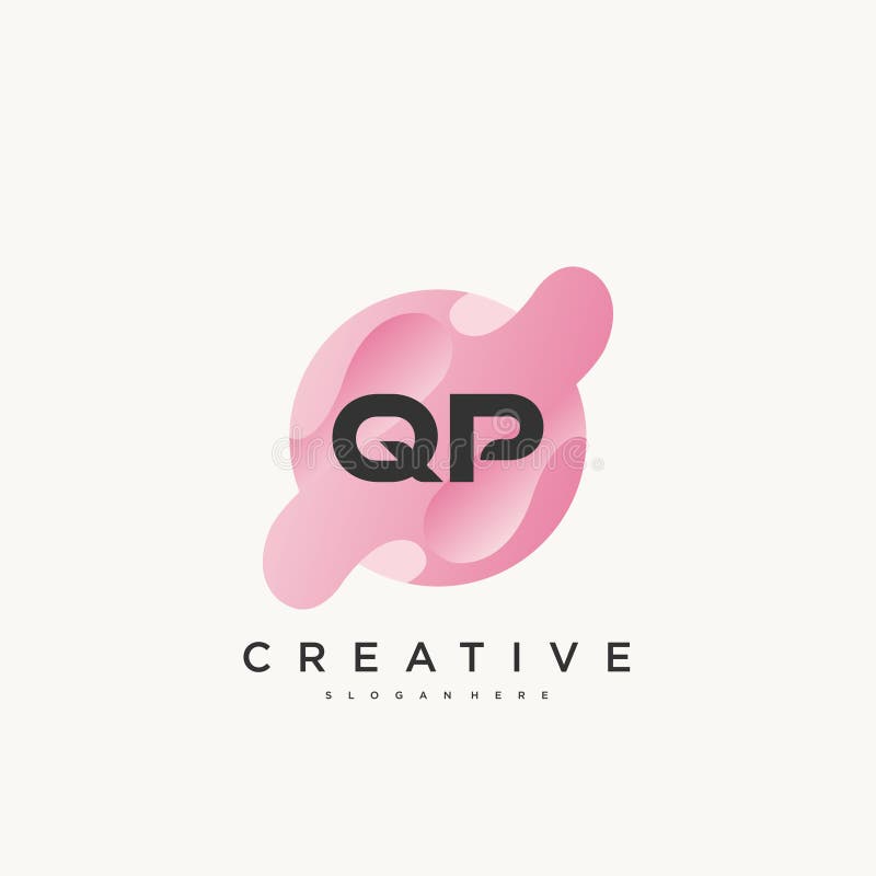 QP Initial Letter Colorful Logo Icon Design Template Elements Vector ...
