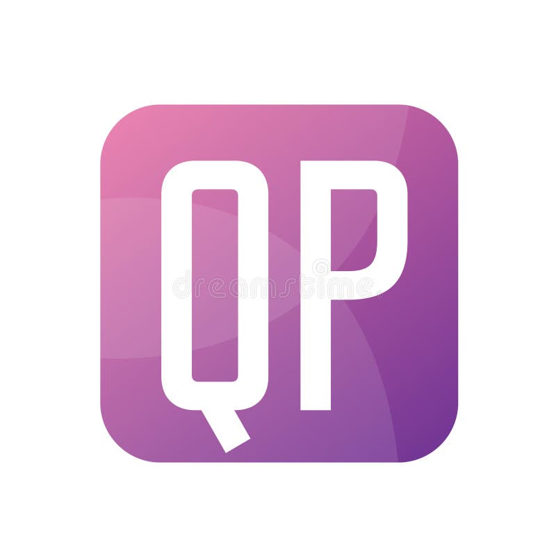 QP Letter Logo Design with Simple Style Stock Vector - Illustration of ...