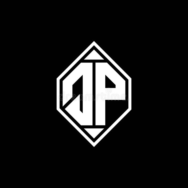 QP Logo Monogram Geometric Shield Shape Style Stock Vector ...