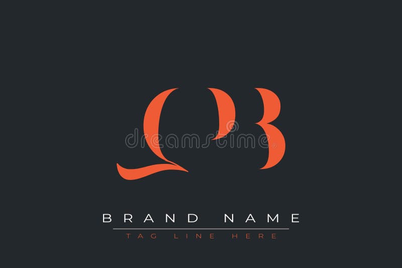 QPB Abstract Letter Logo Design Stock Illustration - Illustration of ...