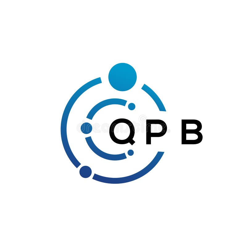 QPB Letter Technology Logo Design on White Background. QPB Creative ...