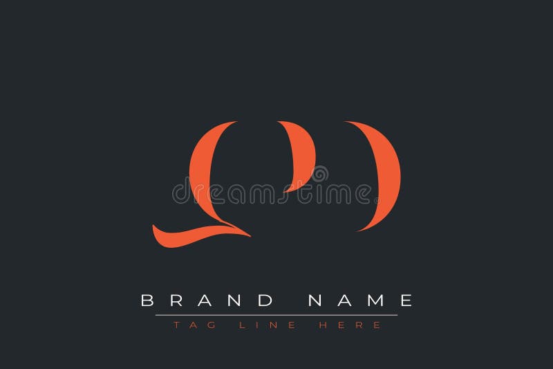 QPD Abstract Letter Logo Design Stock Illustration - Illustration of ...