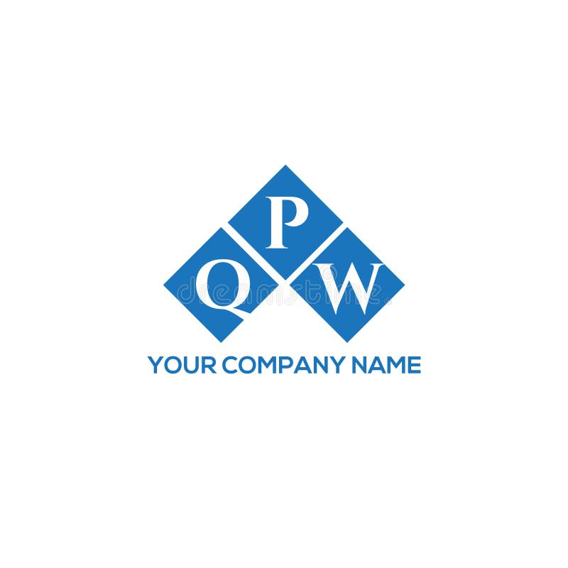 QPW Letter Logo Design on White Background. QPW Creative Initials ...