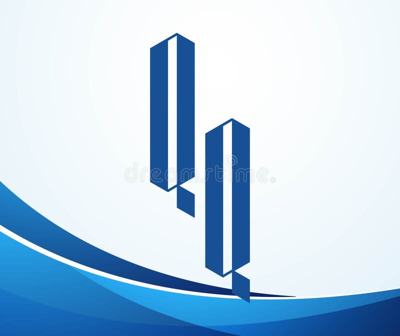 QQ Alphabet Letter Logo Design Template Elements Stock Vector ...