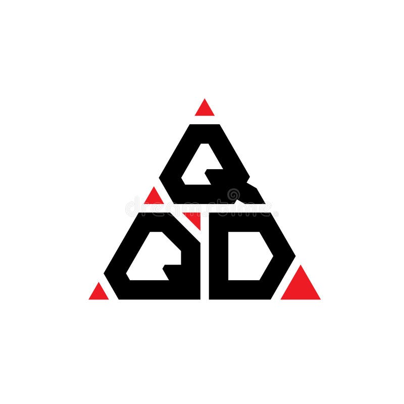 QQD Triangle Letter Logo Design with Triangle Shape. QQD Triangle Logo ...