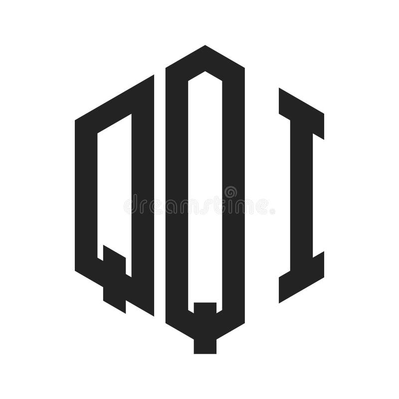 QQI Logo Design. Initial Letter QQI Monogram Logo Using Hexagon Shape ...