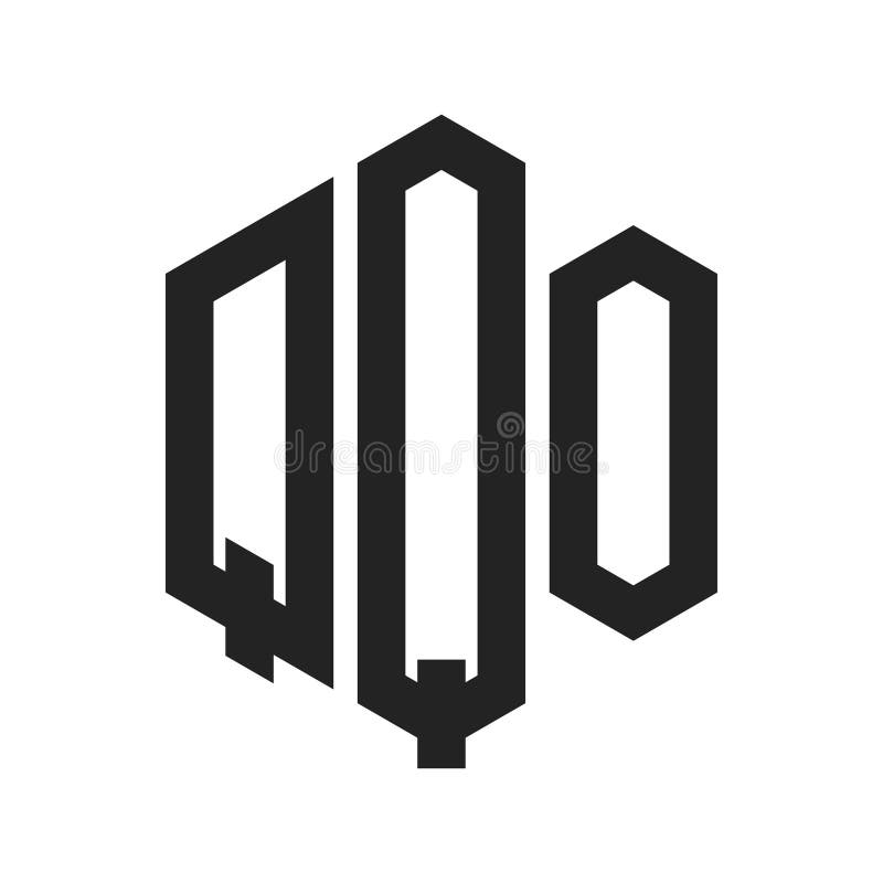 QQO Logo Design. Initial Letter QQO Monogram Logo Using Hexagon Shape ...