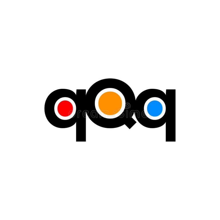 Qqq Typography Vector Monogram Illustration Stock Vector - Illustration ...