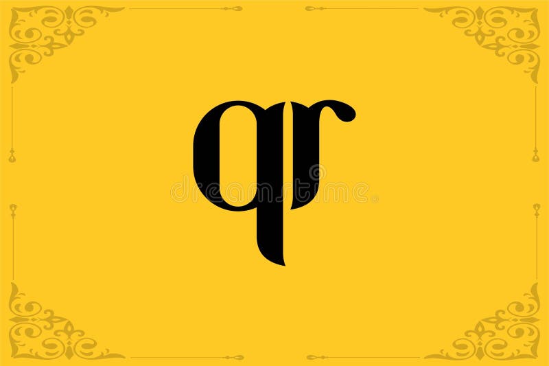 QR abstract luxury logo stock vector. Illustration of vintage - 362196991