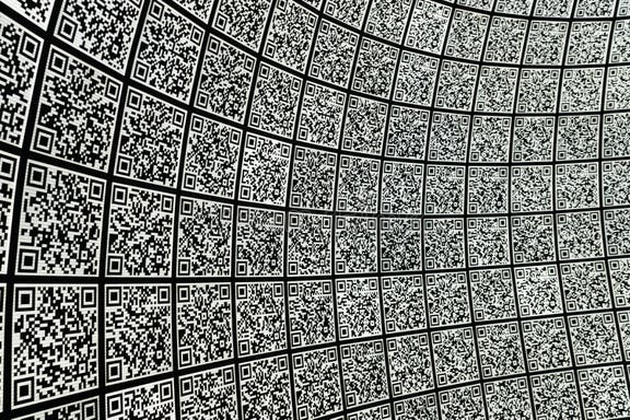 QR Code Abstract Bacground. Hi Tech Backdrop Stock Image - Image of ...