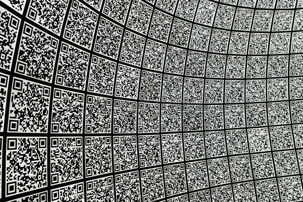 QR Code Abstract Bacground. Hi Tech Backdrop Stock Image - Image of ...