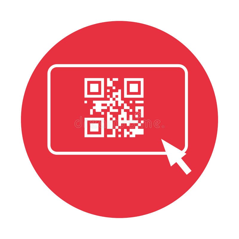 Qr Code and Arrow Pointer Icon Image Stock Illustration - Illustration ...