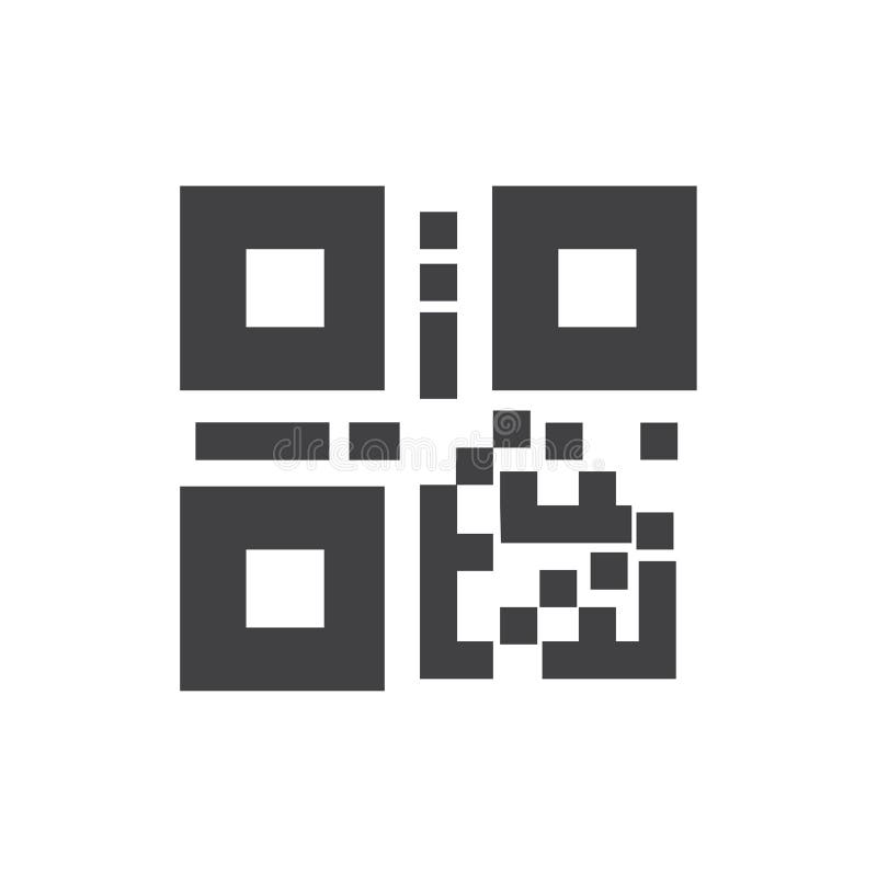 QR code, Bar code icon stock illustration. Illustration of symbol ...