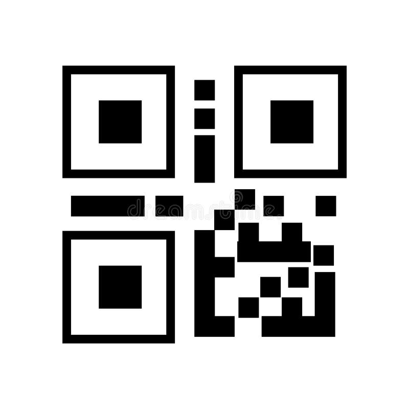 QR Code- White Linear QR Code Vector Illustration Symbol Icon Stock ...