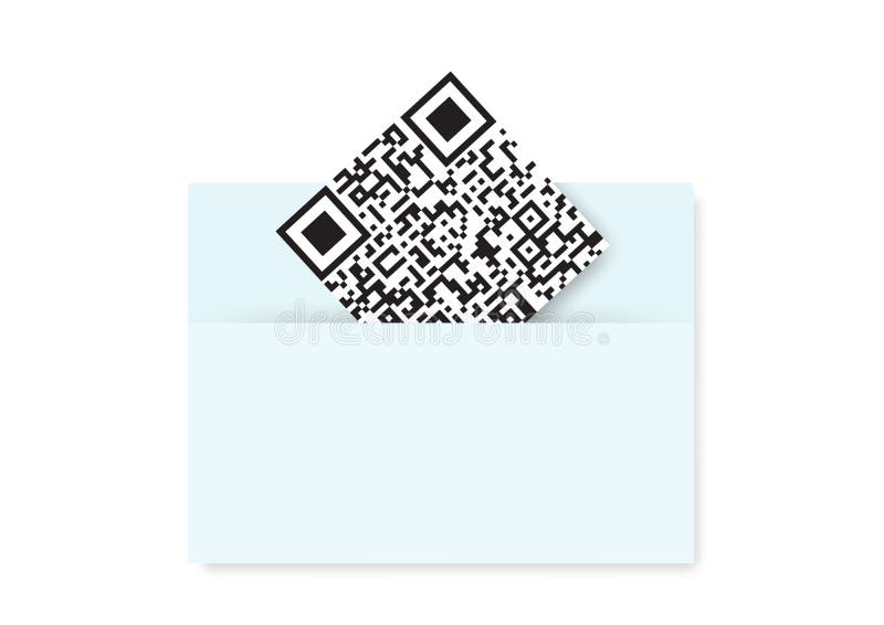 Qr Code in Blue Pocket, Business Concept Vector Illustration Stock ...