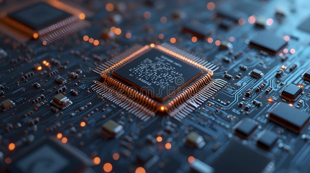 Qr Code Built from Miniature Computer Chips, AI Generated Image Stock ...